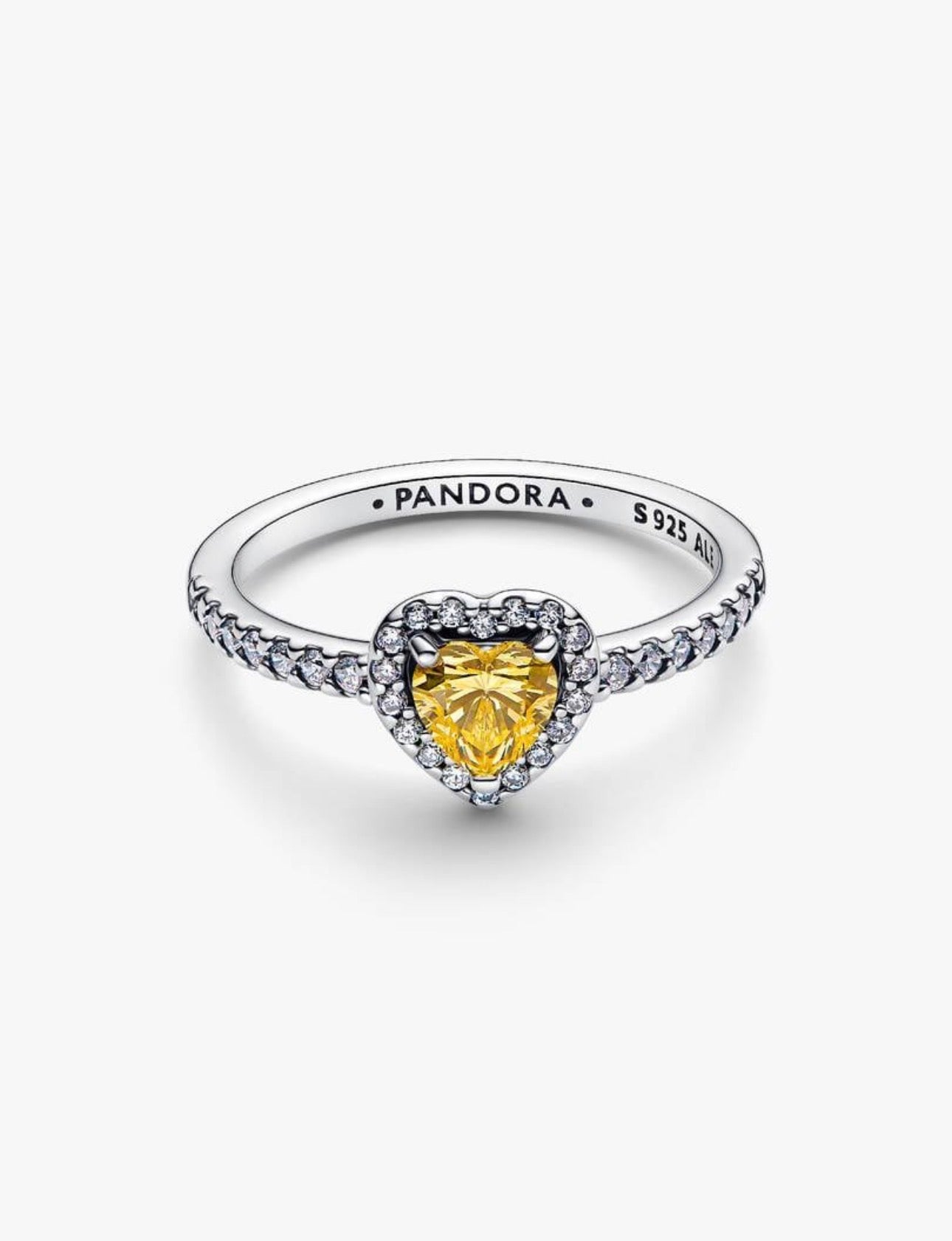 Anillo Pandora De Corazón Amarillo Brillante – Casa Di Prana